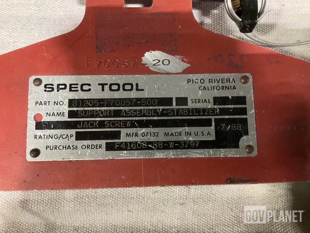 Surplus Spec Tool F70057-500 Stabilizer Jackscrew Support Assembly in ...