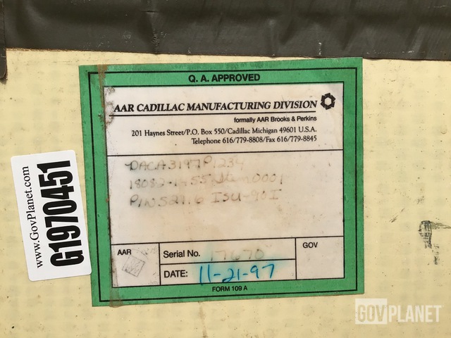 Surplus AAR Cadillac ISU-90I Storage Container in Butner, North ...