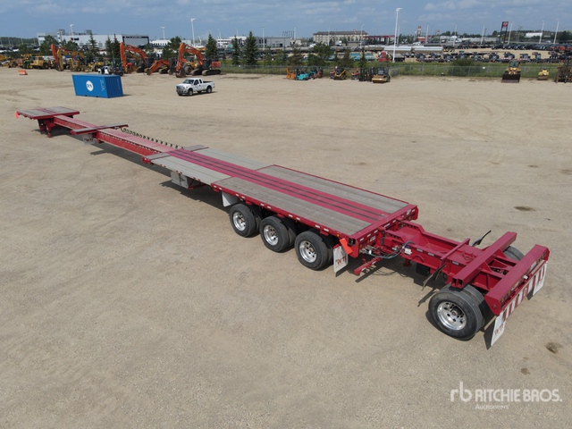 2014 Manac 53 Ft-100 Ft Steering Tridem Trombone. Flatbed Trailer in ...