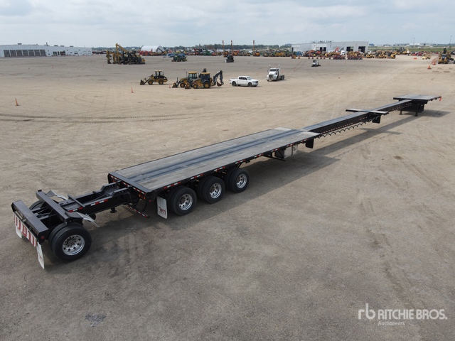 2015 Manac 53 ft-108 ft Steering Tridem Trombone Flatbed Trailer in ...