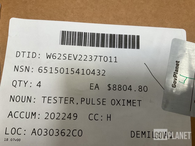 Surplus (4) Fluke Biomedical Index 2 SpO2 Simulators in North Las Vegas ...