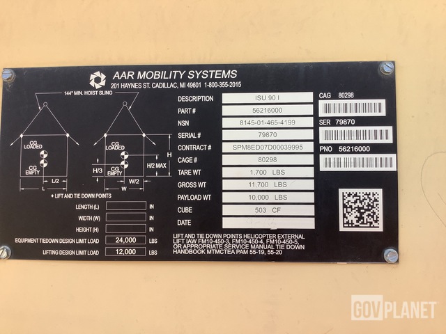 Surplus AAR Mobility Systems ISU 90 I 56216000 Storage Container in Red ...