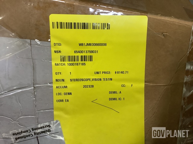 Surplus Stereo Optical Optec 2300 Vision Tester in North Las Vegas ...