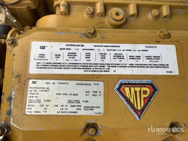 Surplus Cat 3116 Turbo Diesel Engine w/Shipping Container in ...