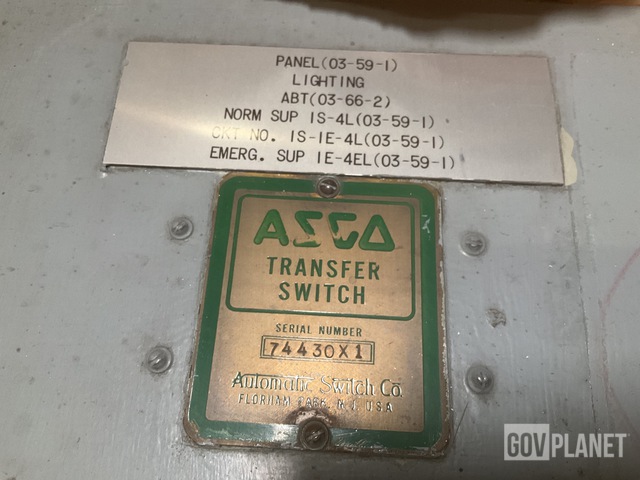 Surplus (5) ASCO Power Technologies 193S105CDP Transfer Switches in North Las Vegas, Nevada ...