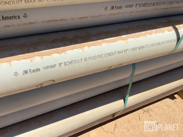 Surplus (456) 20' X 5'' Schedule 40 Rigid PVC Conduit Pipes in Red Rock ...