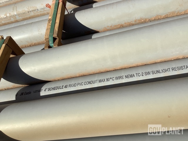 Surplus (684) 20' X 4'' Schedule 40 Rigid PVC Conduit Pipes in Red Rock ...