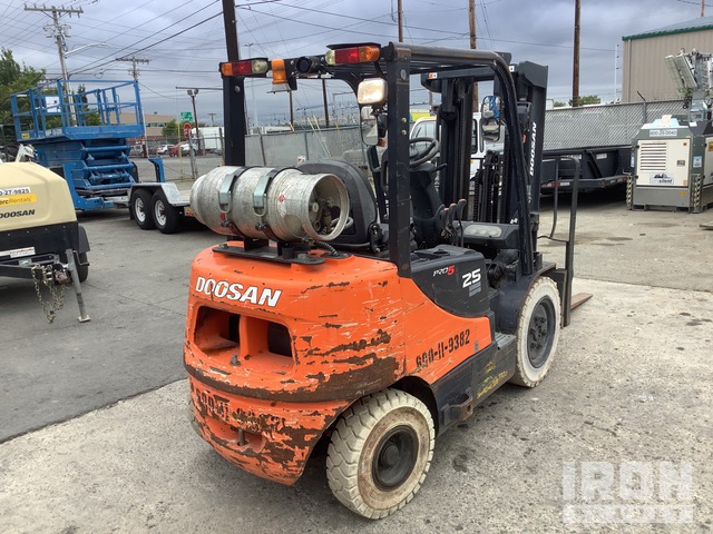 2016 (unverified) Doosan G25P-5 4600 lb Pneumatic Tire Forklift in ...