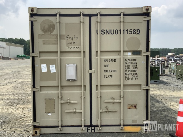 Surplus 20' Med Union Potable Water Shipping Container in Butner, North ...