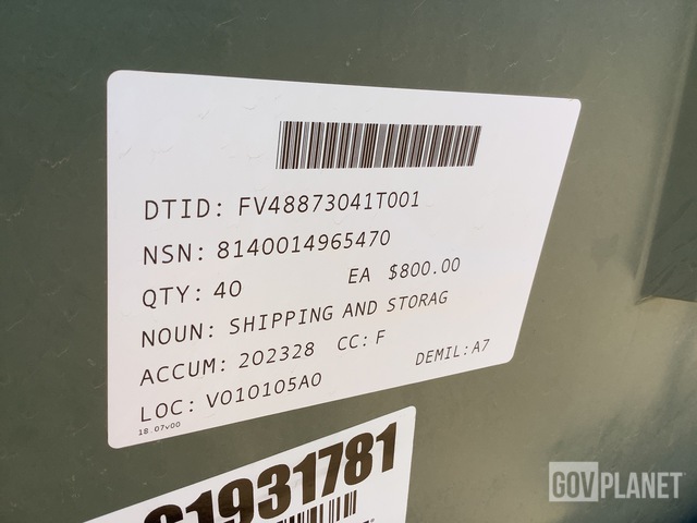 Surplus (40) PRC Composites Storage Containers in Red Rock, Arizona ...