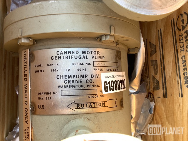 Surplus (1) Chempump GAN-1K & (1) Chempump GA-1K-1S Centrifugal Pump in ...
