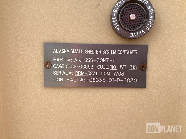 Surplus Alaska Structures AK-SSS-CONT-1 Small Shelter System w ...