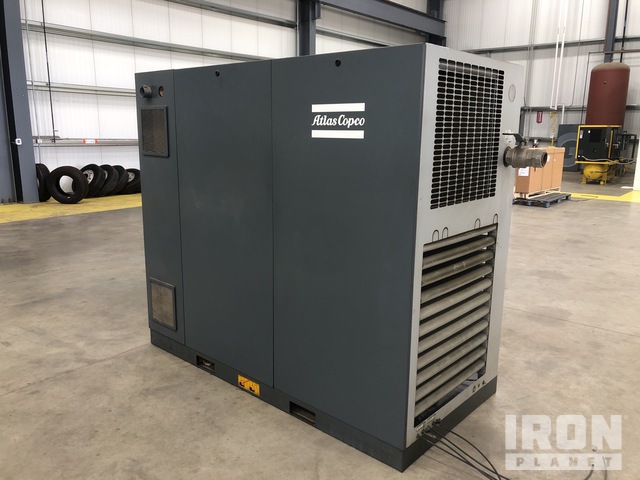 2013 Atlas Copco GA55VSD FF 375.5 cfm Skid-Mounted Electric Air ...
