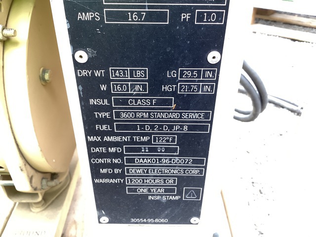 Surplus 2000 Dewey MEP-531A 2kW Generator Set in Southampton, New ...
