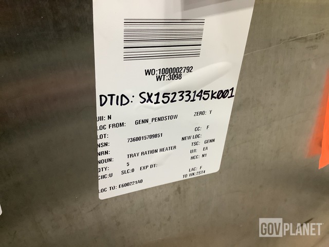 Surplus Babington Technology Tray Ration Heater in Chambersburg ...