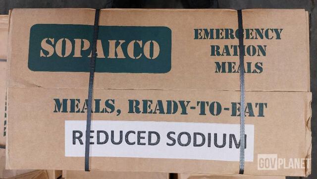 Surplus (6) Cases of SOPAKCO Emergency Ration MRE Meals in Greenville ...