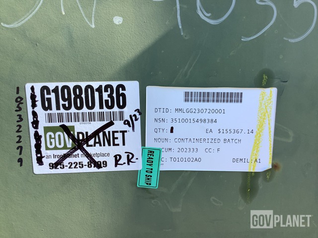 Surplus (1) Containerized Batch Laundry System & (1) Storage Container ...