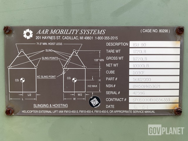 Surplus AAR Mobility Systems ISU 90 Storage Container in Fayetteville ...