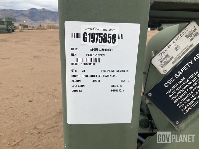 Surplus DRS Sustainment Systems 811000-1 Tank Rack Module in Doyle ...