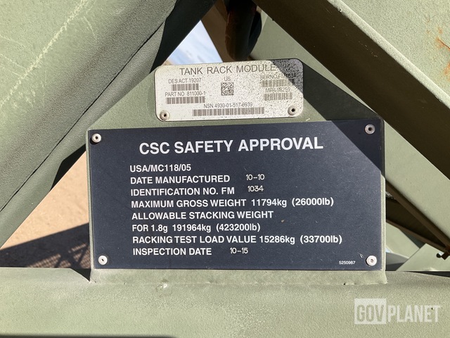 Surplus DRS Sustainment Systems 811000-1 Tank Rack Module in Doyle ...