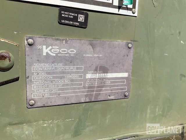 Surplus Keco 138K0000 Quadcon Storage Container in Yermo, California ...