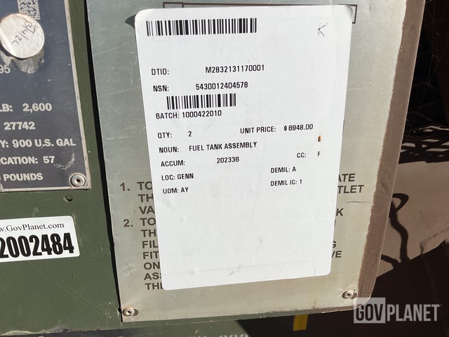 Surplus All-Bann 845009A0000 Sixcon Fuel Tank in Yermo, California ...