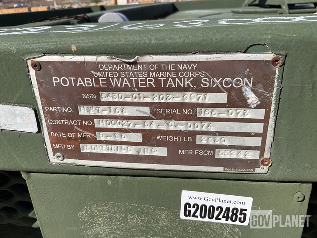 Surplus Isometrics MW1-166 Sixcon Water Tank in Yermo, California ...