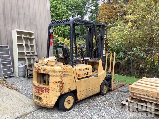 1986 Hyster S50XL 5000 lb Pneumatic Tire Forklift in Middletown, New ...