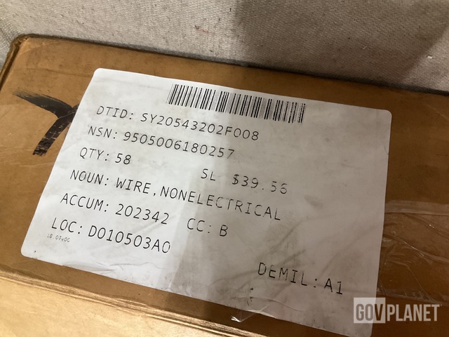 Surplus (58) Spools of Brookfield MS20995NC20 Nonelectrical Nickel ...