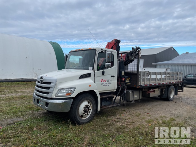 2011 Fassi F120XP 11905 lb Knuckle Boom on 2012 Hino 358 4x2 Flatbed ...