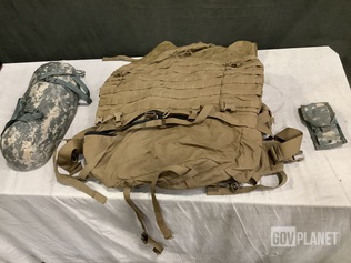 Surplus (408) M4 Two Mag Pouches, (3) Field Packs & Assorted Items in ...