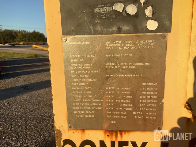 Surplus Morrison Steel Products Storage Container in Springtown, Texas ...