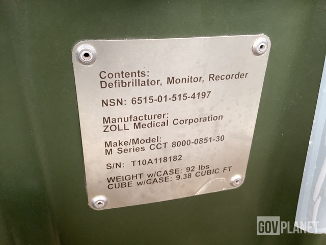 Surplus Zoll M Series CCT 8000-0851-30 Defibrillator Monitor-Recorder ...