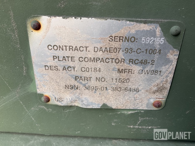 Surplus (2) Weber RC48-2 Vibratory Plate Compactors in Abilene, Kansas ...