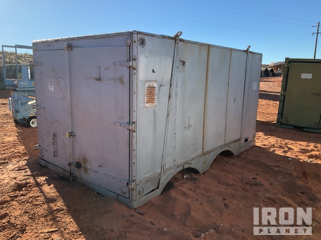 Conex 1 Military Connex goes on truck, silver steel, 13 foot by 8 foot ...