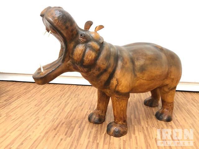 Handcrafted Full Size Leather Wrapped Hippo Statue in Gainesville ...