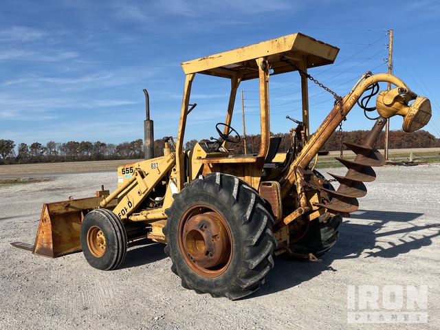 Ford 555 4x2 Industrial Tractor w/ Front Loader & Rear Auger in ...