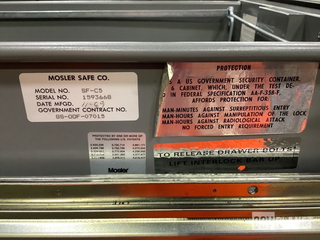Surplus Mosler SF-C5 Filing Cabinet Safe in Chambersburg, Pennsylvania ...