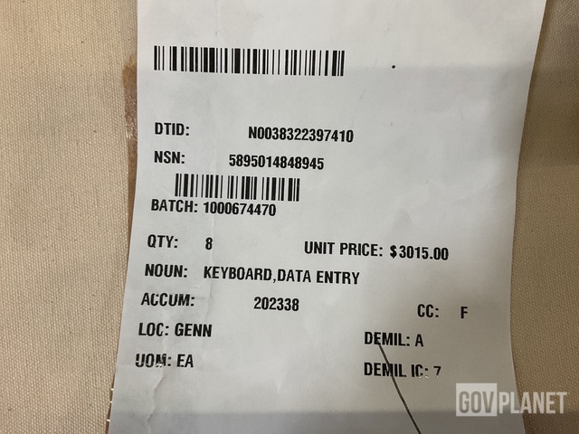 Surplus (8) Orbit Instrument 60192-4 REV A Data Entry Keyboards in ...