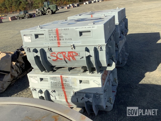 (4) Naval Inventory Control Point 15678 Metal Shipping & Storage ...