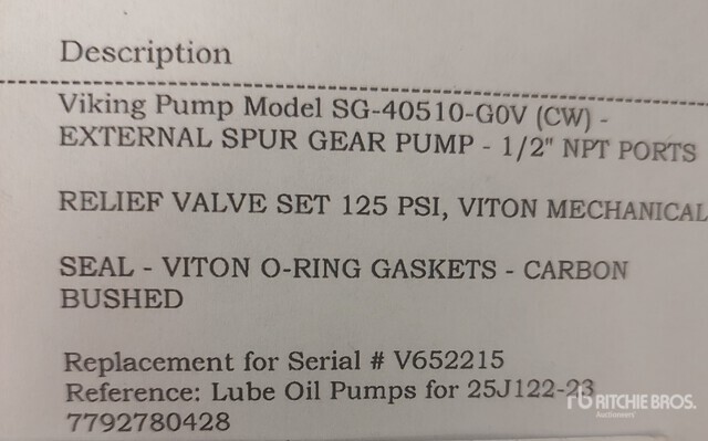 Viking SG-40510-GOV Injection Pump in Sinclair, Wyoming, United States ...