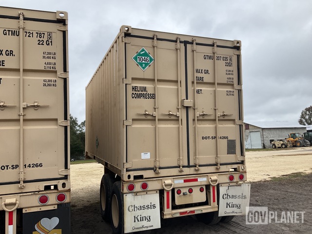 Surplus 2010 Chassis King Compressed Helium Cylinder Trailer in Lake ...