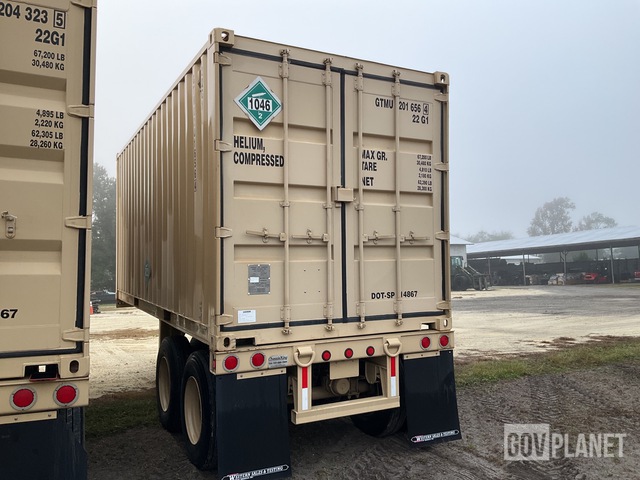 Surplus 2012 Chassis King Compressed Helium Cylinder Trailer in Lake ...