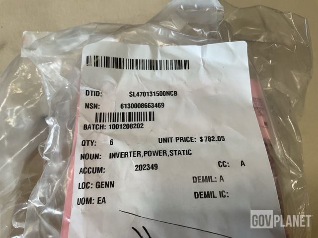 Surplus (6) Ametek-Rotron BC181 Static Power Inverters in North Las ...