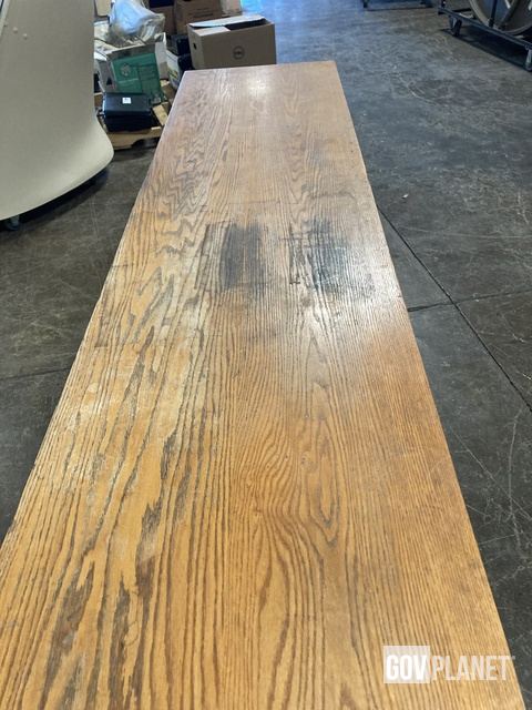 Solid Oak Wood Work Bench Table 8' Long Garage Workshop Shop Business ...