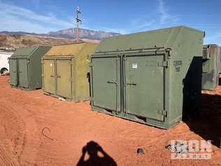 Quantity of (3) Green Double Sided Shipping Storage Container in ...