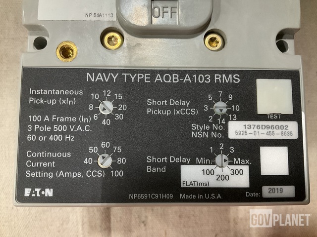 Surplus Eaton AQB-A103 RMS Circuit Breaker in Chambersburg ...