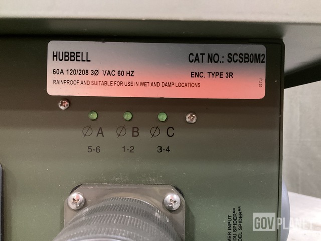 Surplus (1) Hubbell SCSB0M2 Power Distribution Unit & (1) M40 Power ...