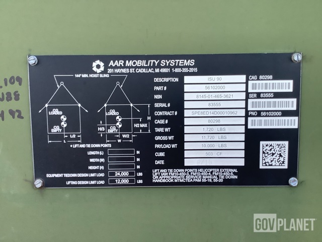 Surplus AAR Mobility Systems ISU 90 56102000 Storage Container in ...