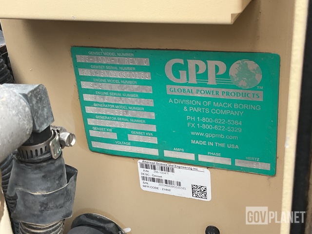 Global Power 296-1004-1 REV C 20 kW Generator Set in Doyle, California ...